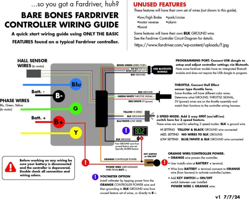 FarDriver Sinewave Controller: ND72300b ENCODER w BUILT IN Bluetooth ...