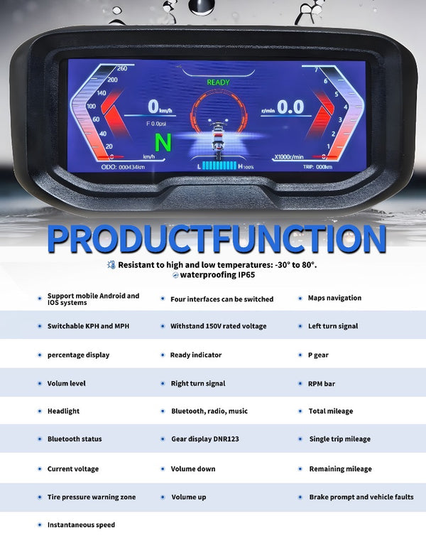 FarDriver Sinewave Controller: Chaojie 6.86" Touchscreen Display – E ...
