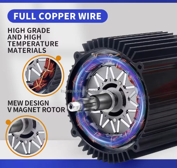 Motors: Kunray KR5V (v2) Motor w #35 Sprocket (9T) – E-Conic Cycles